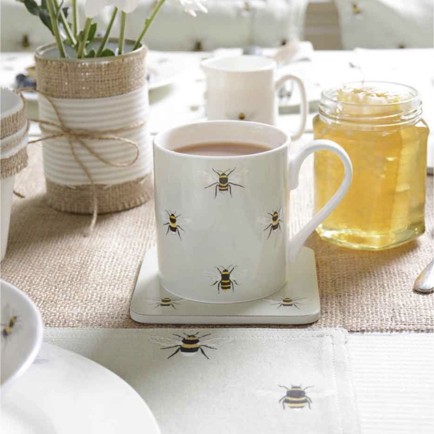 Bee Coasters - Set of 4 | HarmonyBrooksideGifts